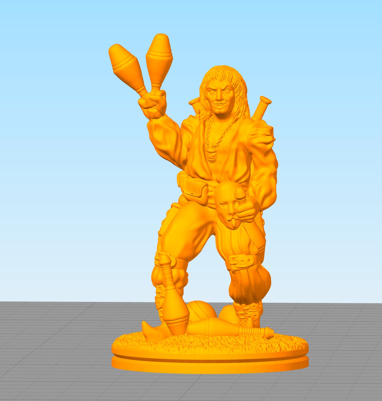 Dnd Juggler Entertainer Gypsy Jester 28mm Miniature Tabletop - Etsy