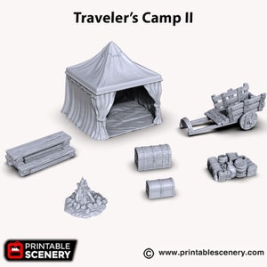 Dnd Camp Tent and Campsite Set for Traveler Gypsy Hunter War Captain ...