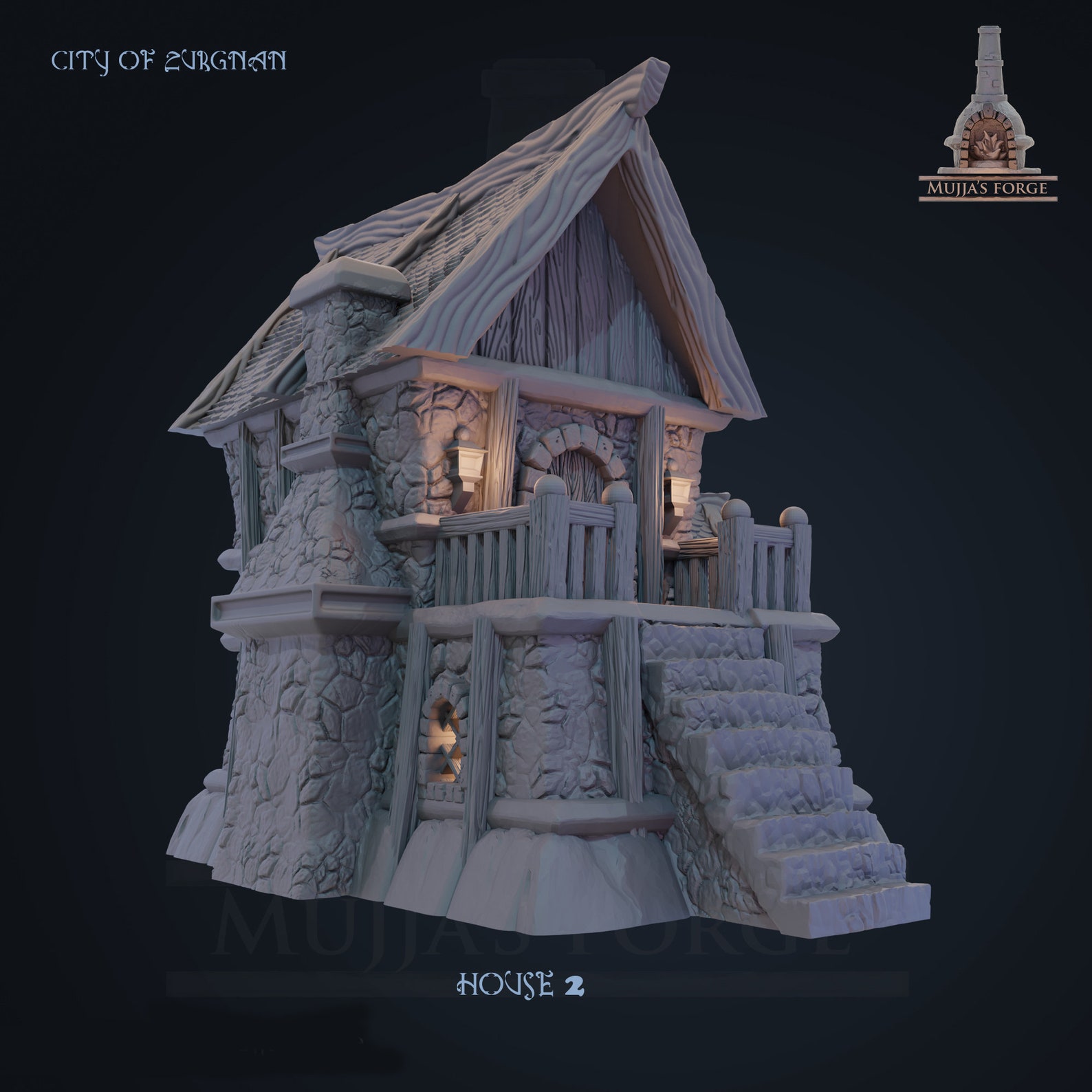 Dnd Cottage Style 2 Home House - 28mm Tabletop Miniature Village ...