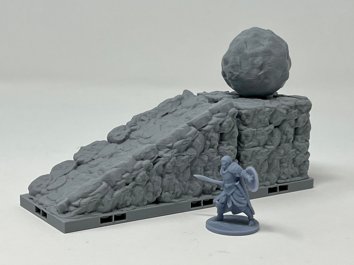 Dnd Boulder Trap Dungeon Castle Trap Magical Scatter Terrain - Etsy
