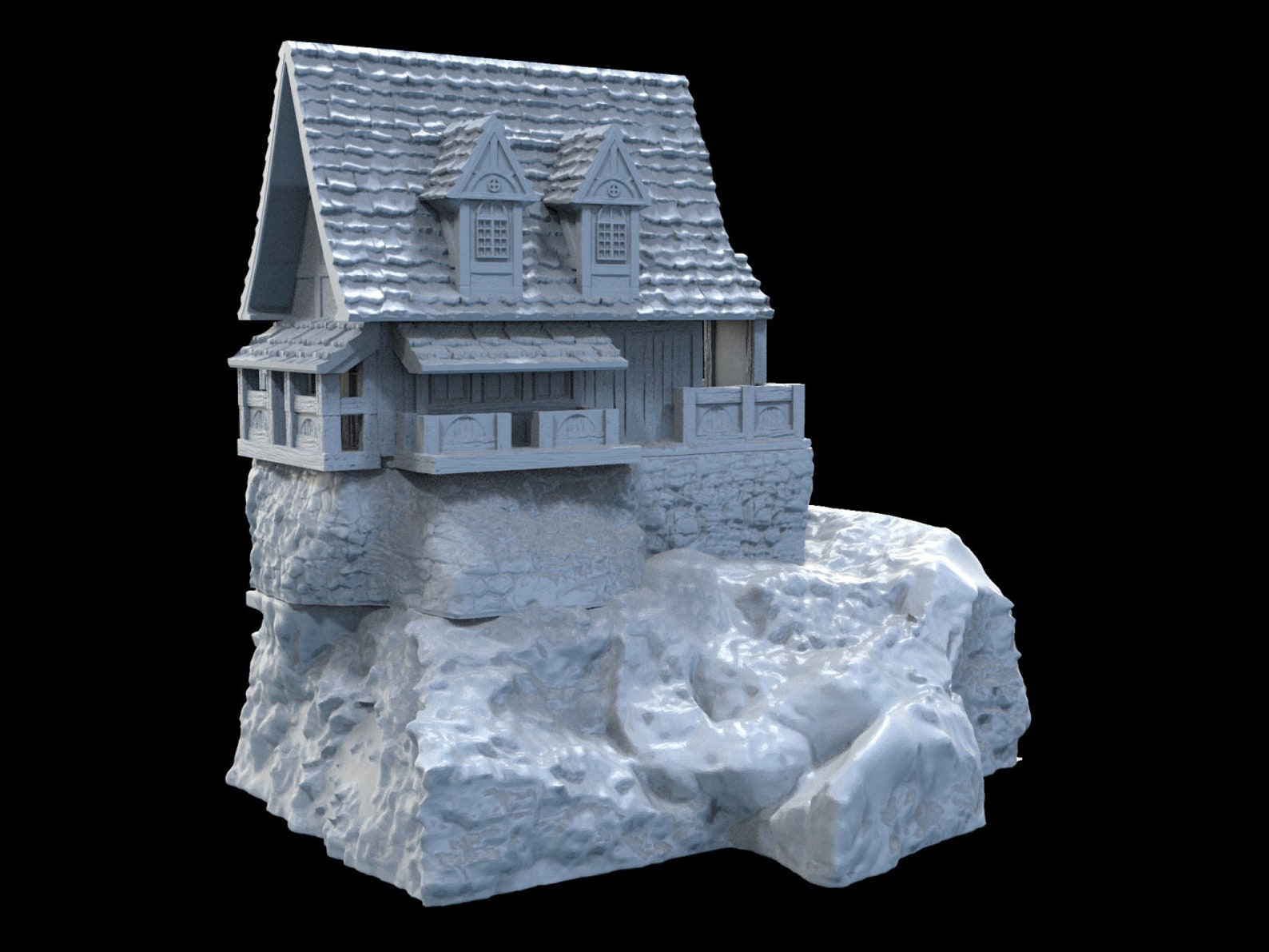 Dnd Water Wheel With Cottage 28mm Scatter Village Tabletop - Etsy