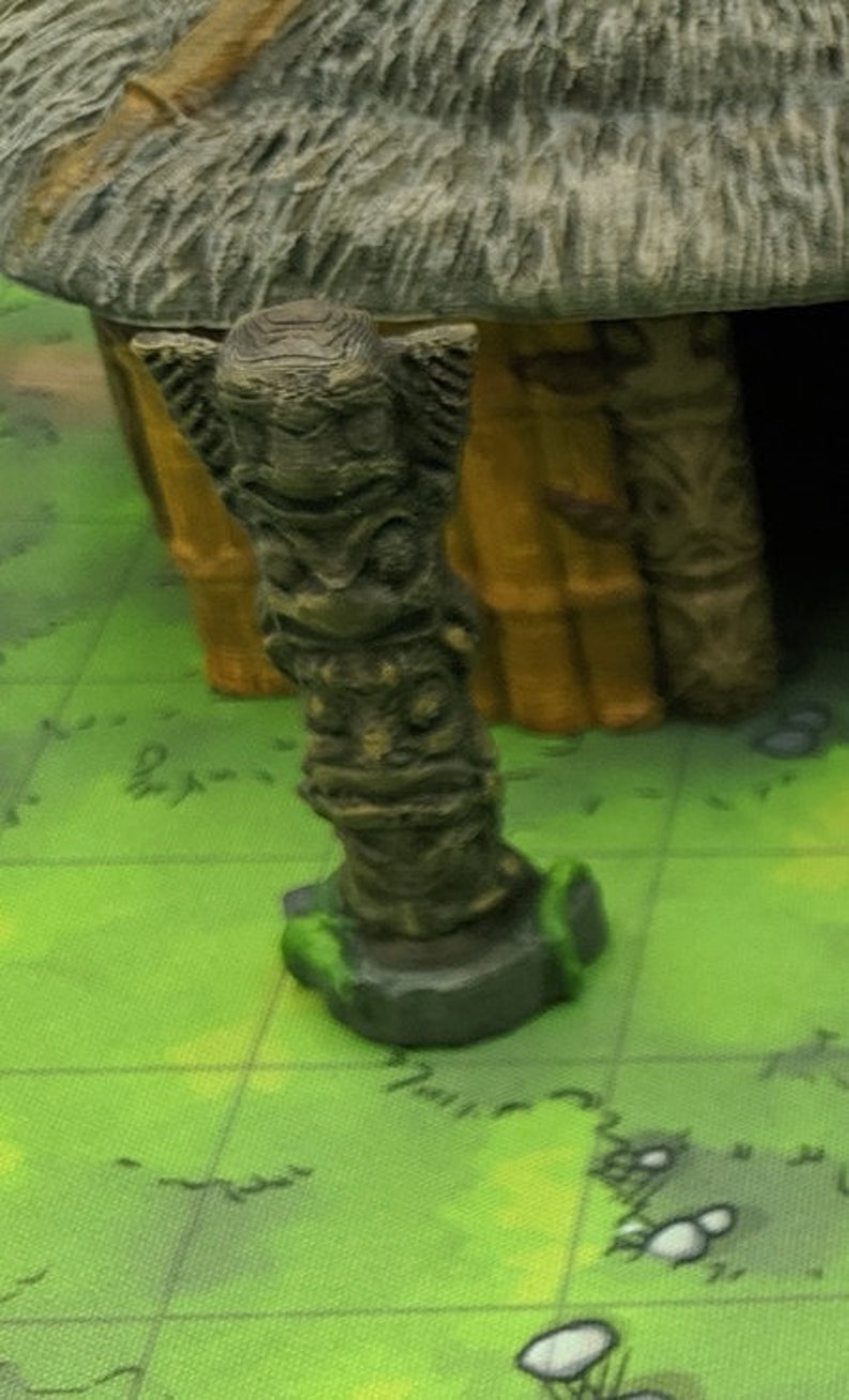 Dnd Tiki Totem Poles Island Hut Tribe Jungle Tabletop Scatter Terrain ...