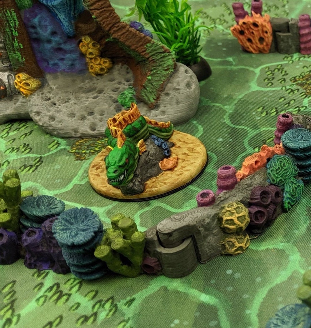 Dnd Giant Eel Electric Sea Serpent Creatures Miniature Underwater ...