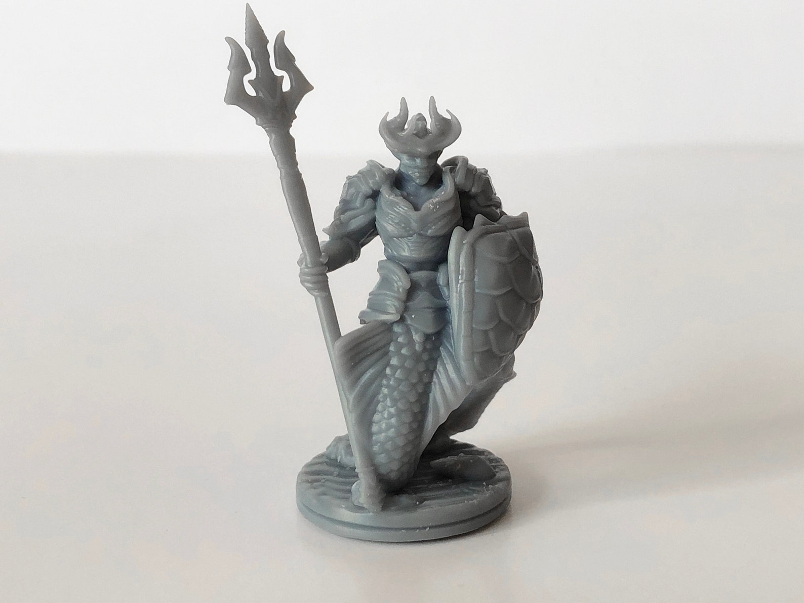 Dnd Merfolk King With Trident Merman Mermaid Mini RPG D&D - Etsy
