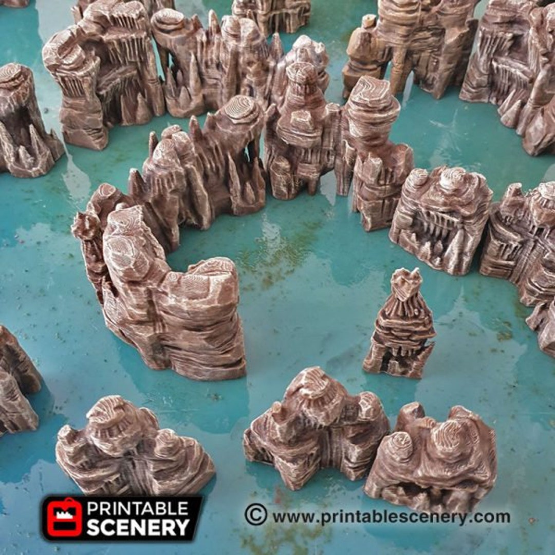 Dnd Cavern Walls Goblin Grotto Clorehaven Tabletop Scatter Terrain RPG ...