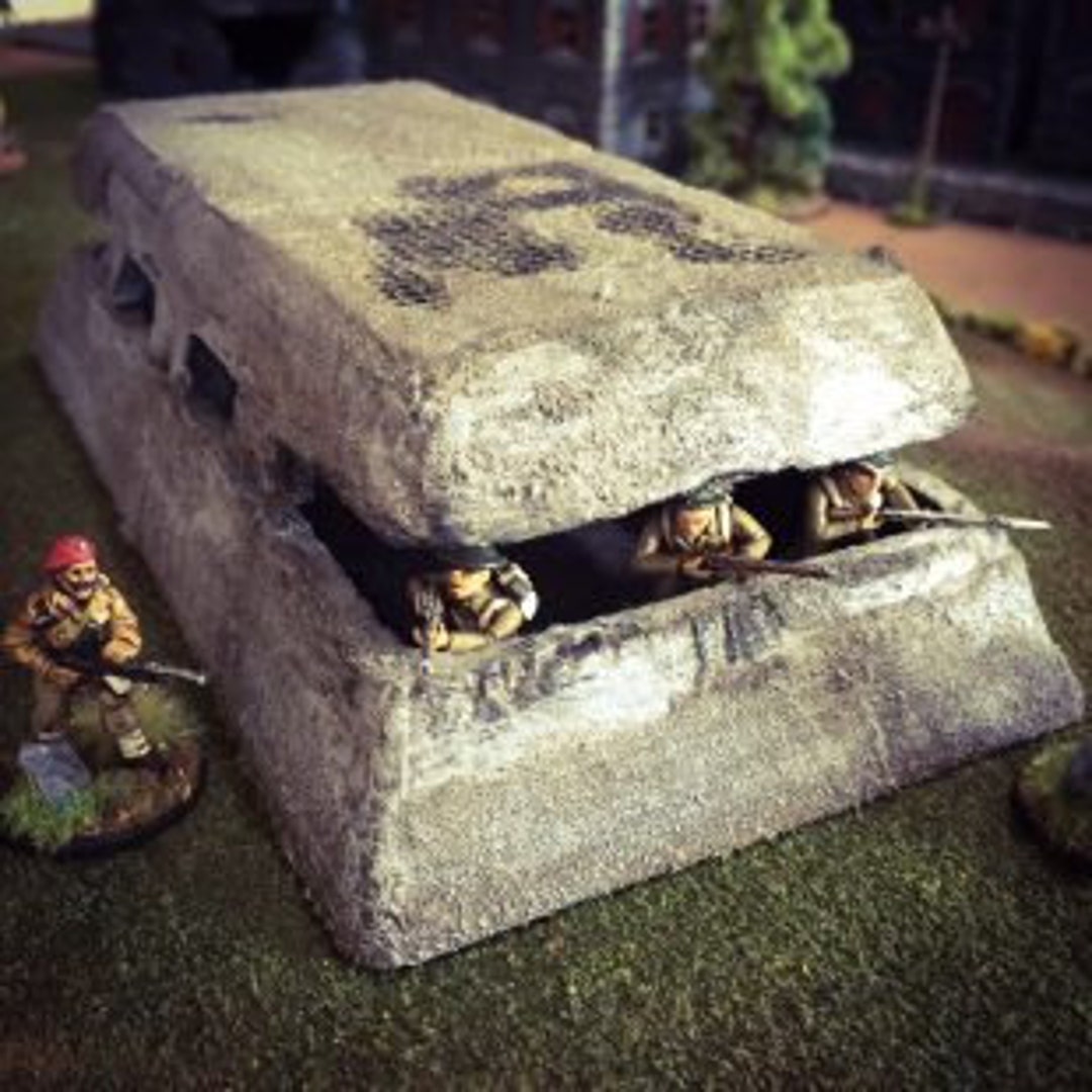Dnd WW2 Wwii Normandy Bunker Bomb Shelter War Tabletop Scatter Terrain ...