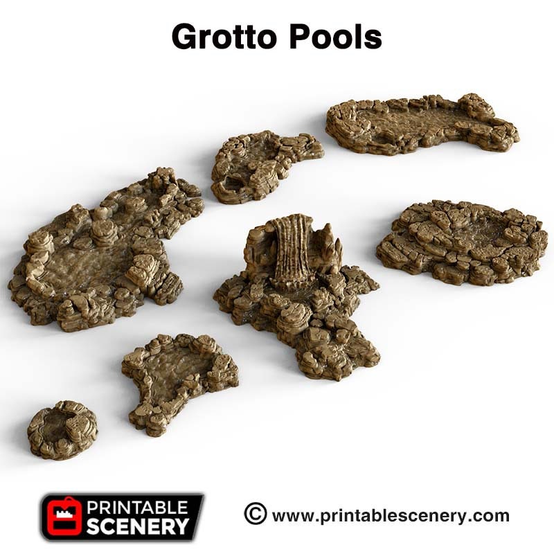 Dnd Grotto Pools and Waterfall for Underground or Wilderness Tabletop ...