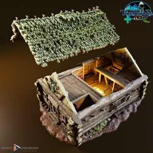 Dnd Log Farmhouse Rustic Cabin House Wood Lodge Torbridge Cull Tabletop ...