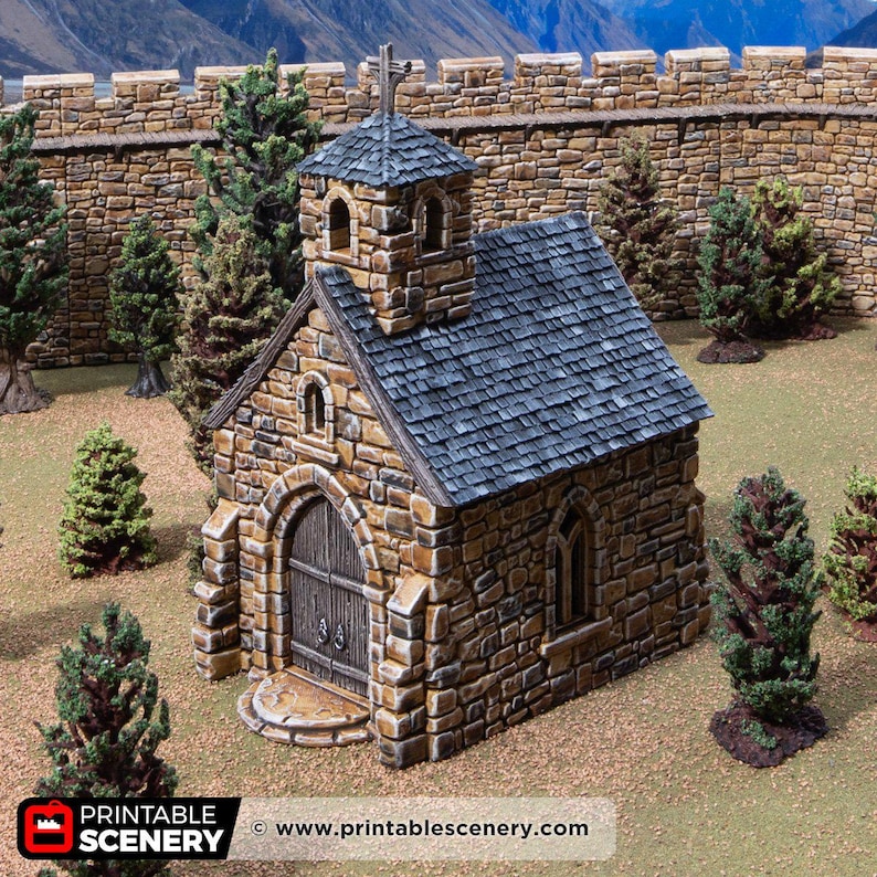 Dnd Small Chapel Church for Medieval Village Castle RPG Pathfinder D&D ...