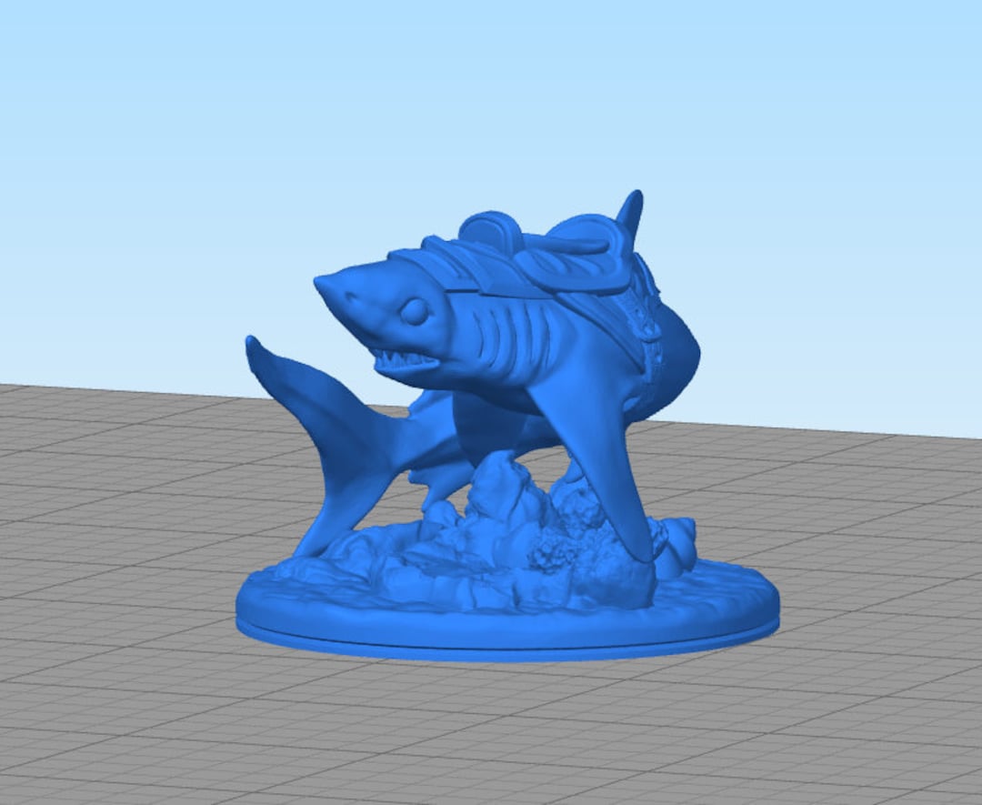 Dnd Atlantis Riders Shark Mount RPG Wargaming Terrain 28mm Miniature ...