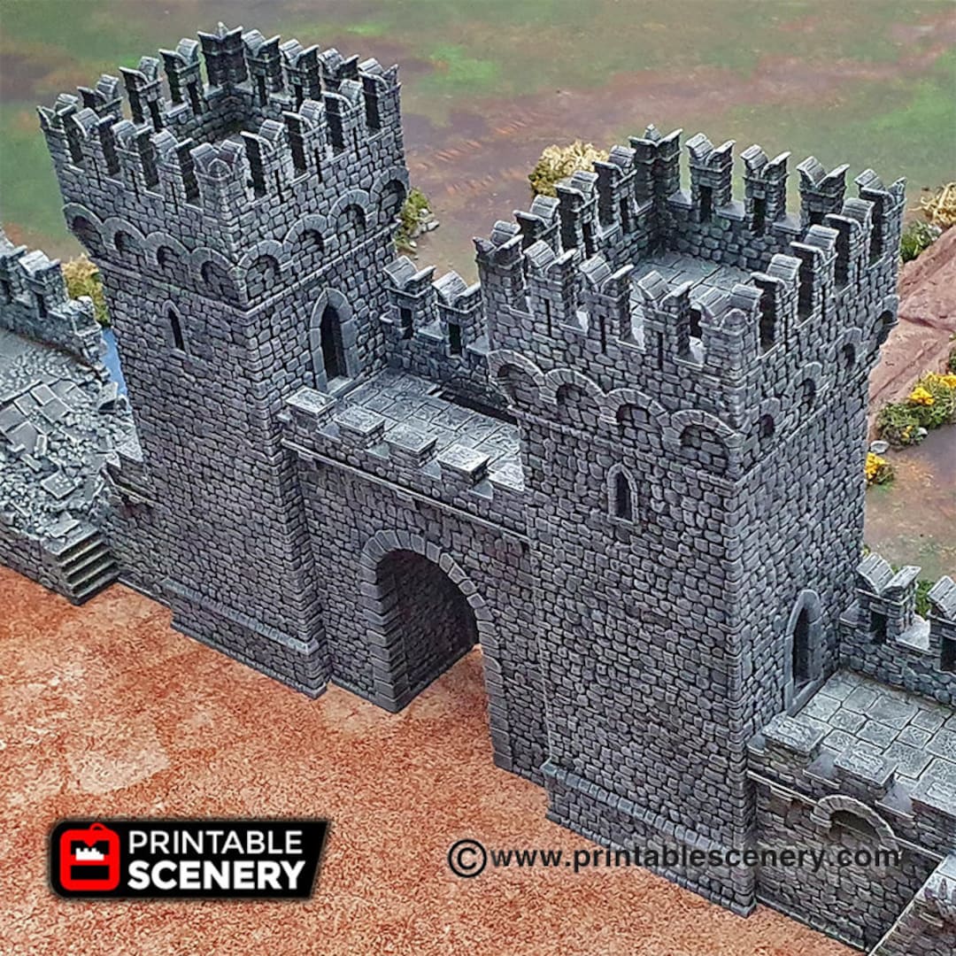 Dnd Port Winterdale Castle Gatehouse Fortress Fort Tabletop Scatter ...