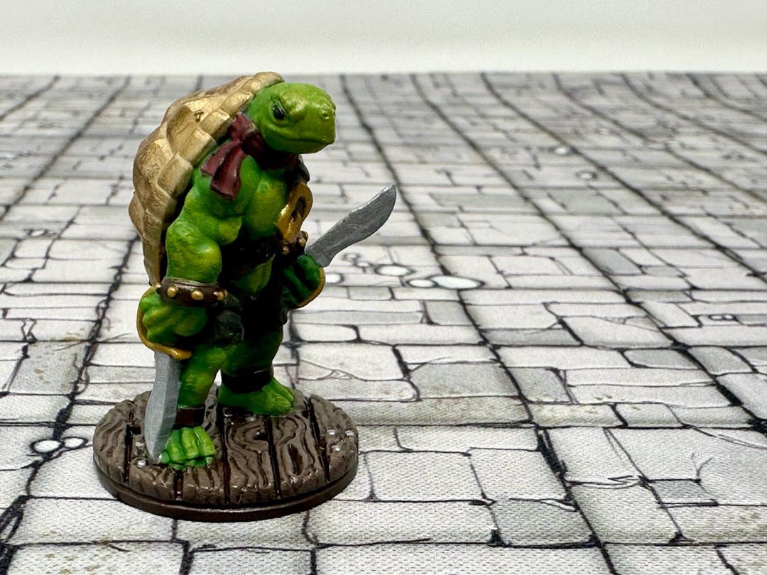 Dnd Resin Tortle Warrior Ninja With Dagger Turtle Humanoid Race RPG ...