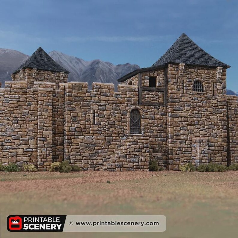 Dnd Barracks for Throne and Ash HEX Castle Walls Fortress Fort Tabletop ...