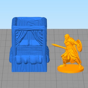 Dnd Canopy Bed Bedroom Furniture House Furnishings Castle Nobleman ...