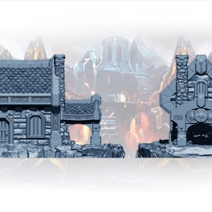Dnd Dwarven Forge Mountain Dwarf Mining Mountain City Scatter Village Tabletop Terrain Miniature ...