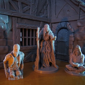 Dnd Beggars Set of 3 Pauper Slum District Vagabond NPC- 28mm Resin ...