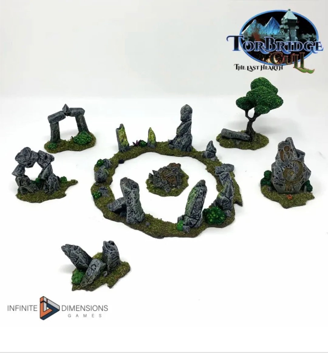 Dnd Menhirs of the Forest Druid Magical Magic Stones 28mm Miniature ...