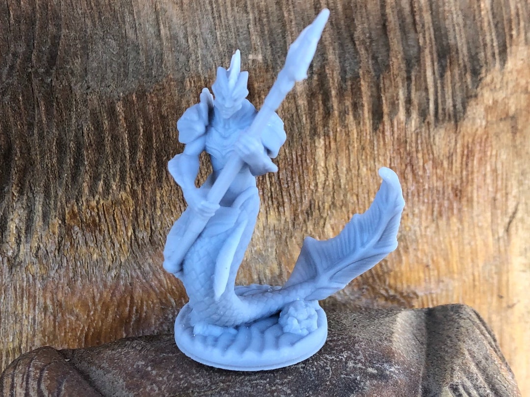 Female Merfolk Atlantis Warrior Merman 28mm Miniatures RESIN 28mm ...