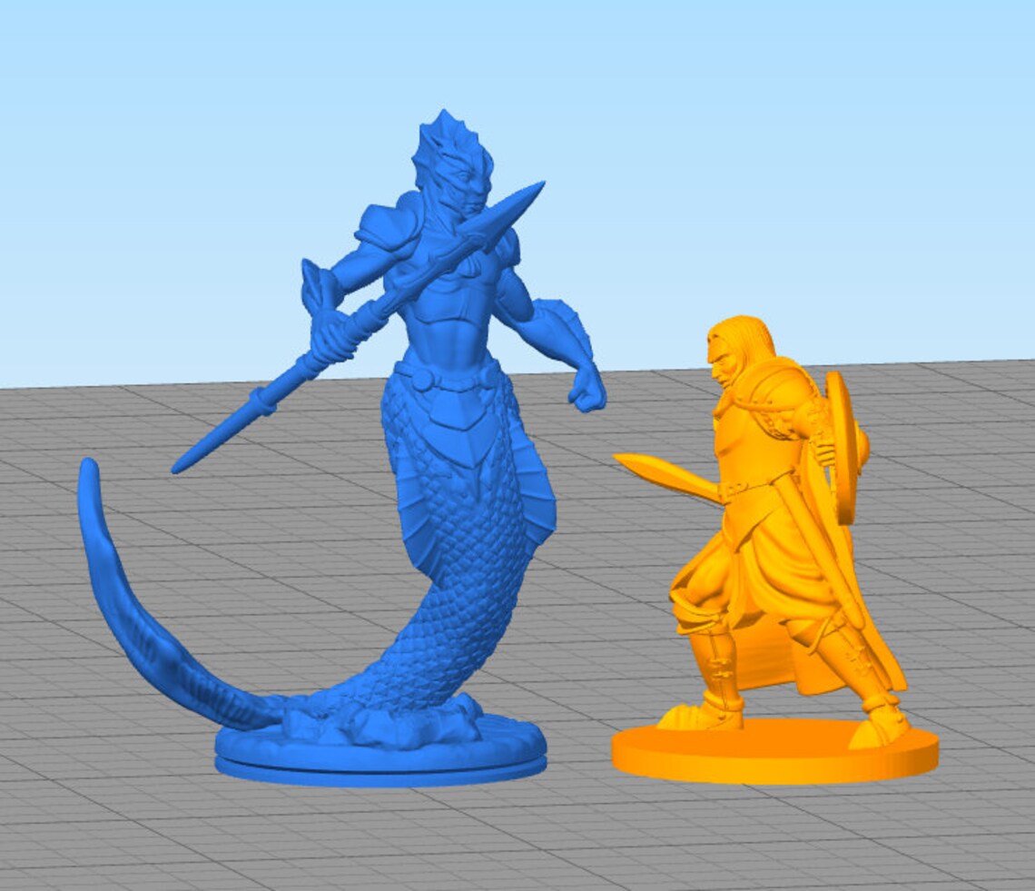 Merfolk Male A 28mm Miniature Resin RPG D&D Tabletop Terrain - Etsy