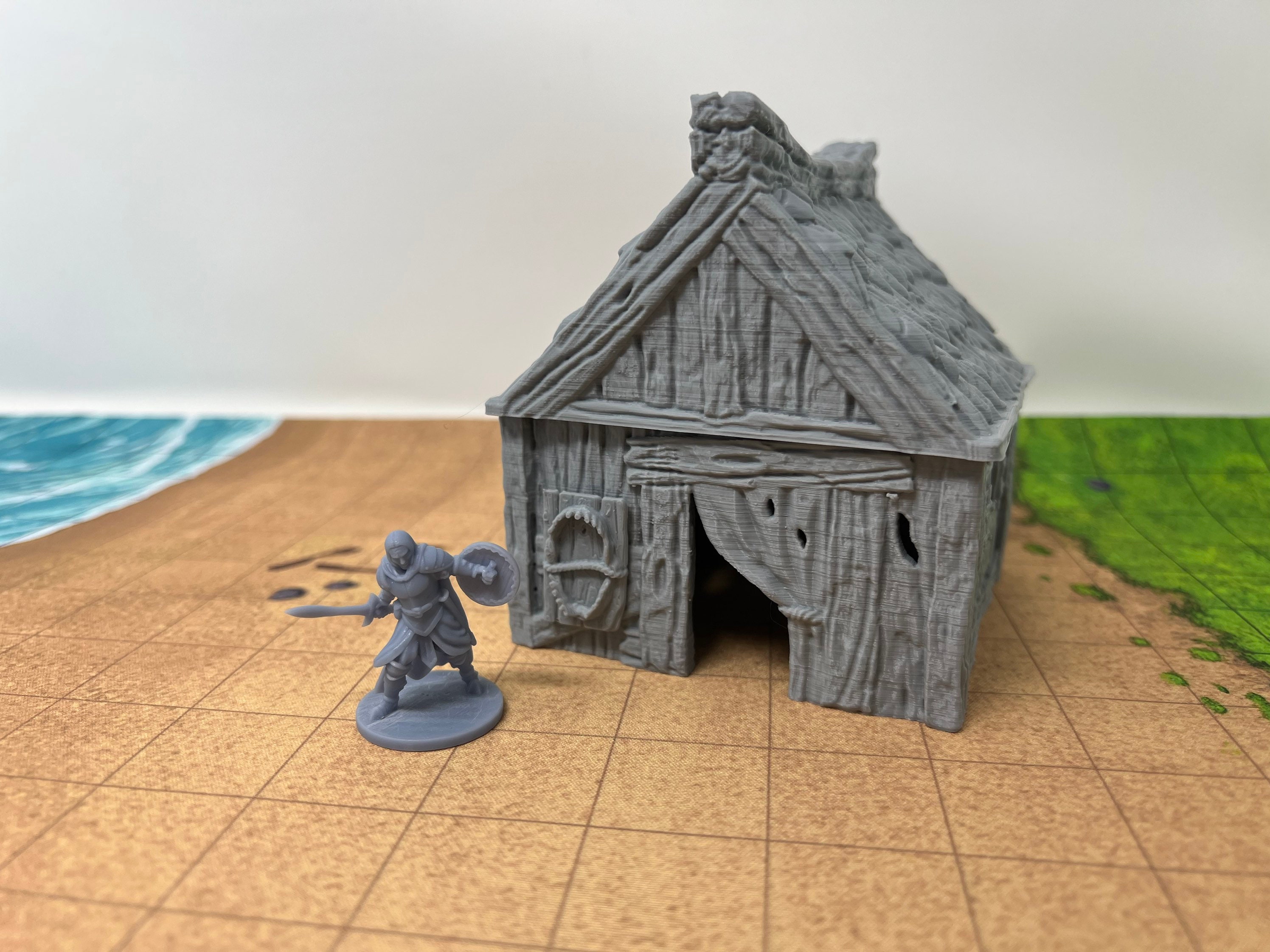 Dnd Fisherman's Beach Hut Fishing Shacktabletop Terrain Miniature RPG D ...