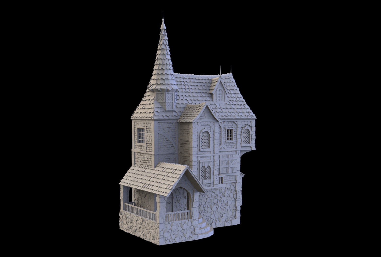 Dnd Medieval Mansion Home House- 28mm Scatter Village Tabletop Terrain ...