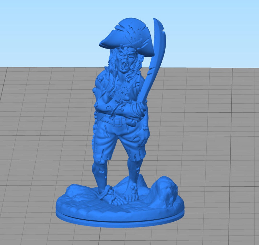 Dnd Pirate Undead Sea Captain 28mm Miniature RPG D&D Dungeons - Etsy