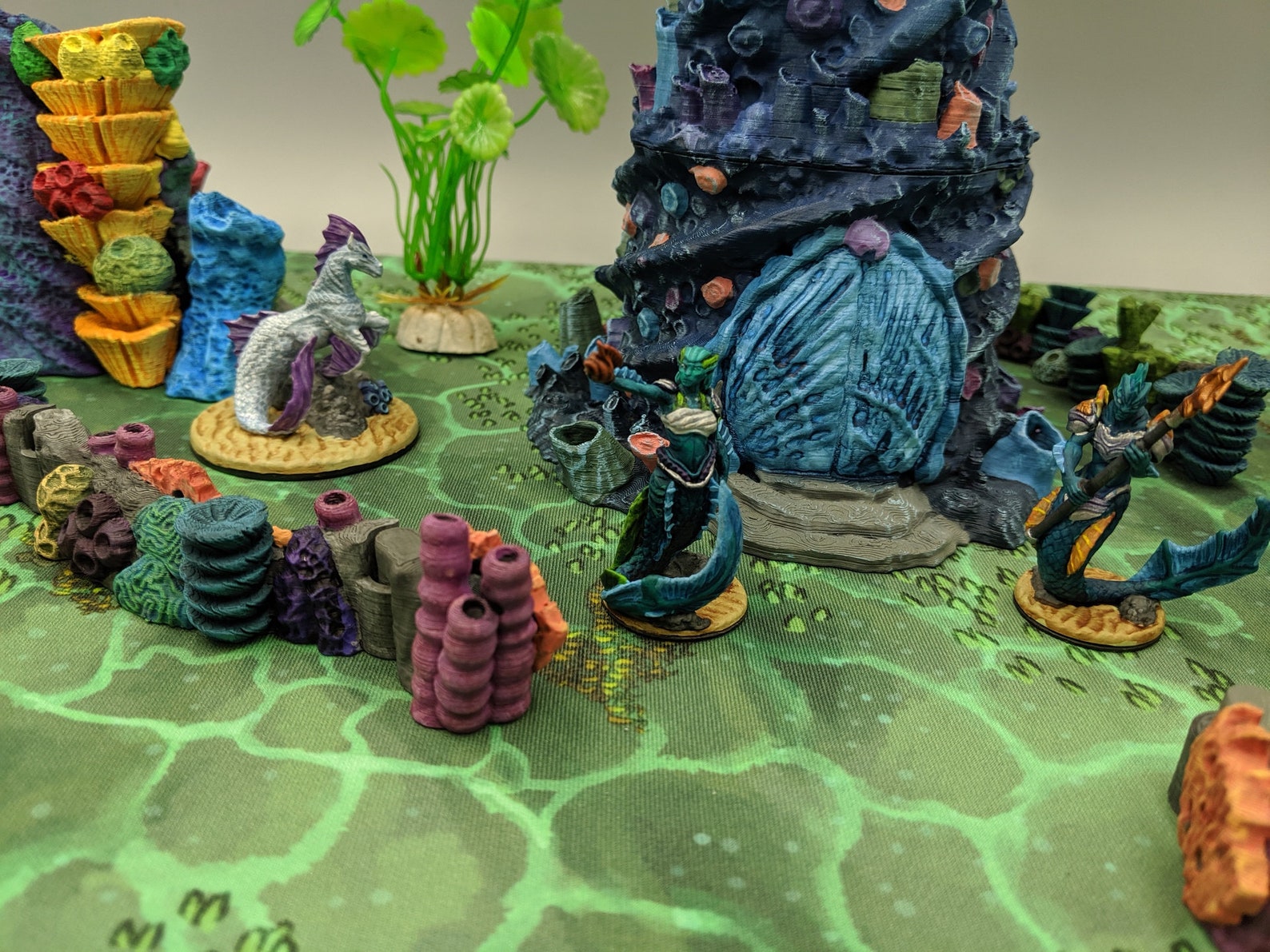 Dnd Merfolk Shell Tower Coral Reef Underwater Aquatic Merfolk - Etsy