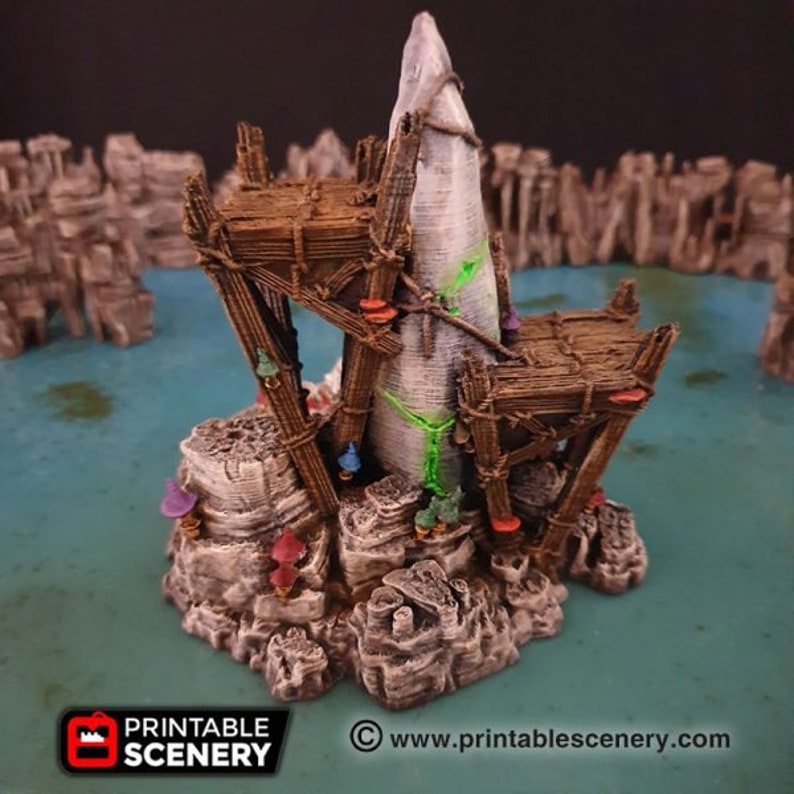 Dnd Moon Shrine Goblin Grotto Clorehaven Tabletop Scatter Terrain RPG D ...