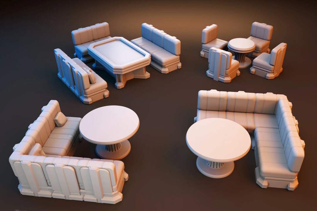 Dnd Barracks Lounge Table Set Rebel Base for Battle Legion Sci-fi ...