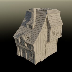 Dnd Medieval Inn Tavern House 28mm Scatter Village Tabletop Terrain ...