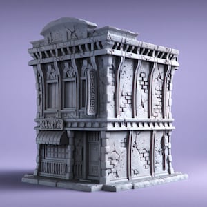 Dnd Barry's Barber Shop Barbershop Western Town Railway Terrain ...