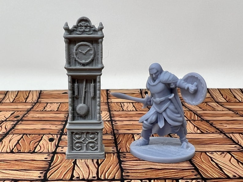 Dnd Grandfather Pendulum Clock Library Hall House Furniture - Etsy