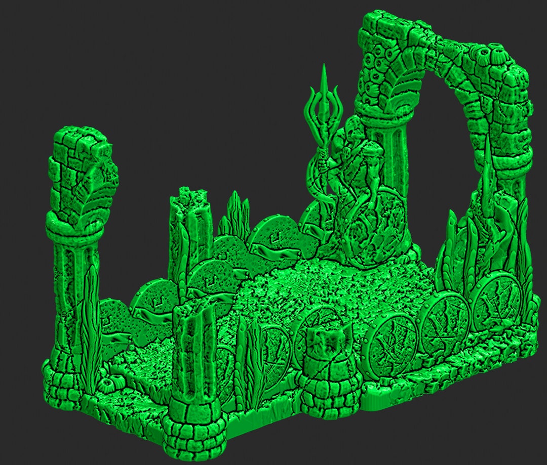 Dnd Walkway of Triumph Mermaid City Underwater Terrain Merfolk Tabletop ...