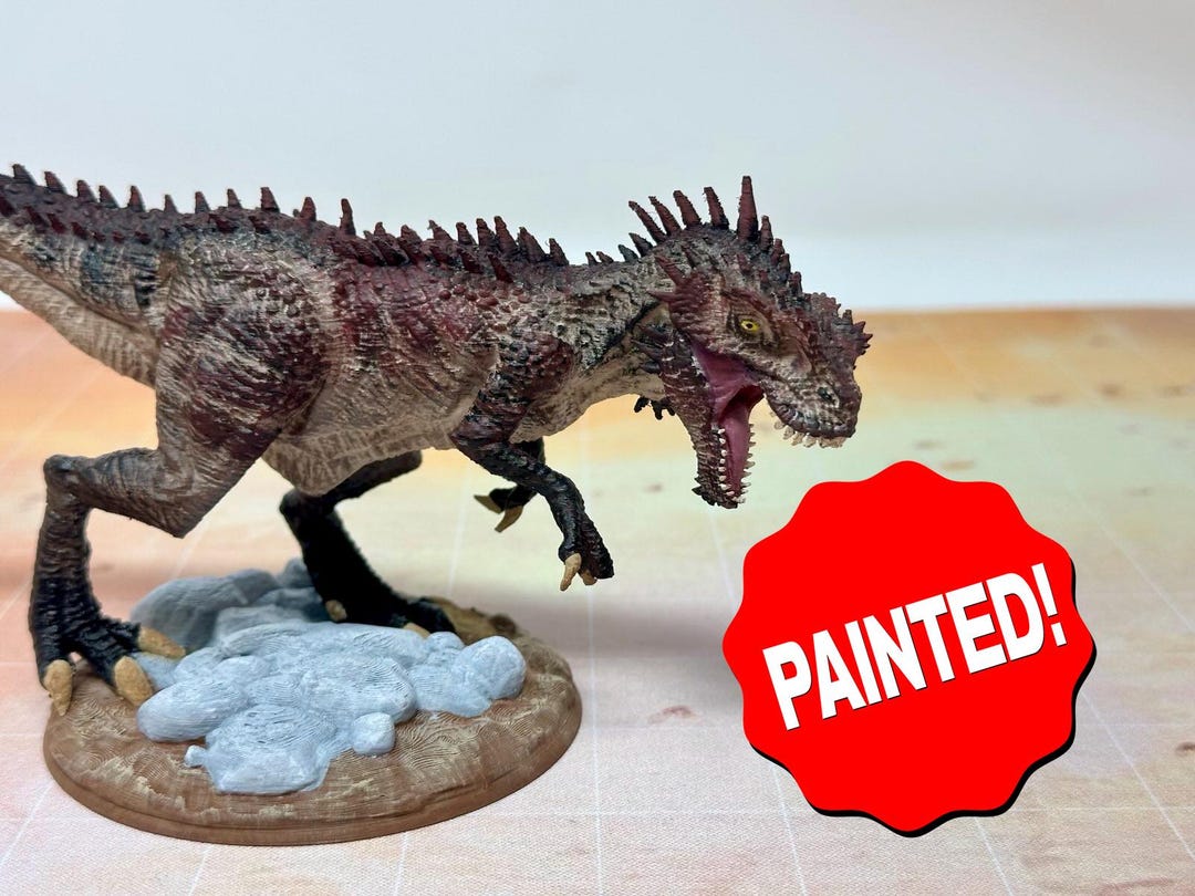 PAINTED Dnd T-rex Dinosaur Prehistoric Animal Creature Wargaming ...