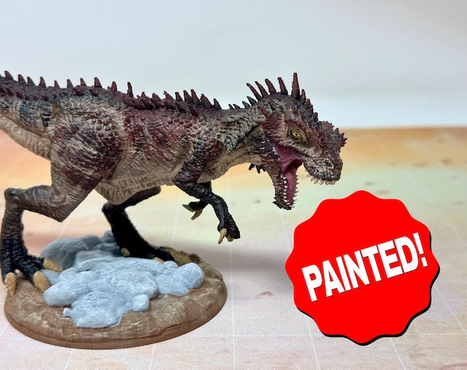 PAINTED Dnd T-rex Dinosaur Prehistoric Animal Creature Wargaming ...