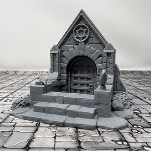 Dnd Crypt Entrance Mausoleum Graveyard Cemetery Tabletop Terrain ...