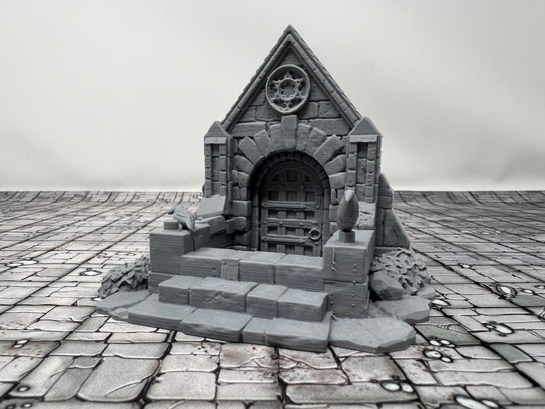 Dnd Crypt Entrance Mausoleum Graveyard Cemetery Tabletop Terrain ...