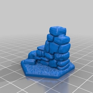 Dnd Flat Modular Walls- Hex Tiles Custom Game 28mm Tabletop Scatter ...