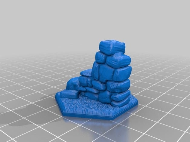 Dnd Flat Modular Walls- Hex Tiles Custom Game 28mm Tabletop Scatter ...