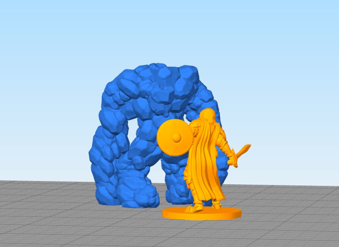 Dnd Earth Elemental Rock Creature Monster 28mm Tabletop | Etsy