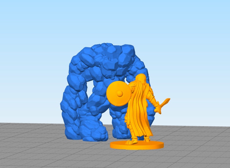 Dnd Earth Elemental Rock Creature Monster 28mm Tabletop Terrain ...