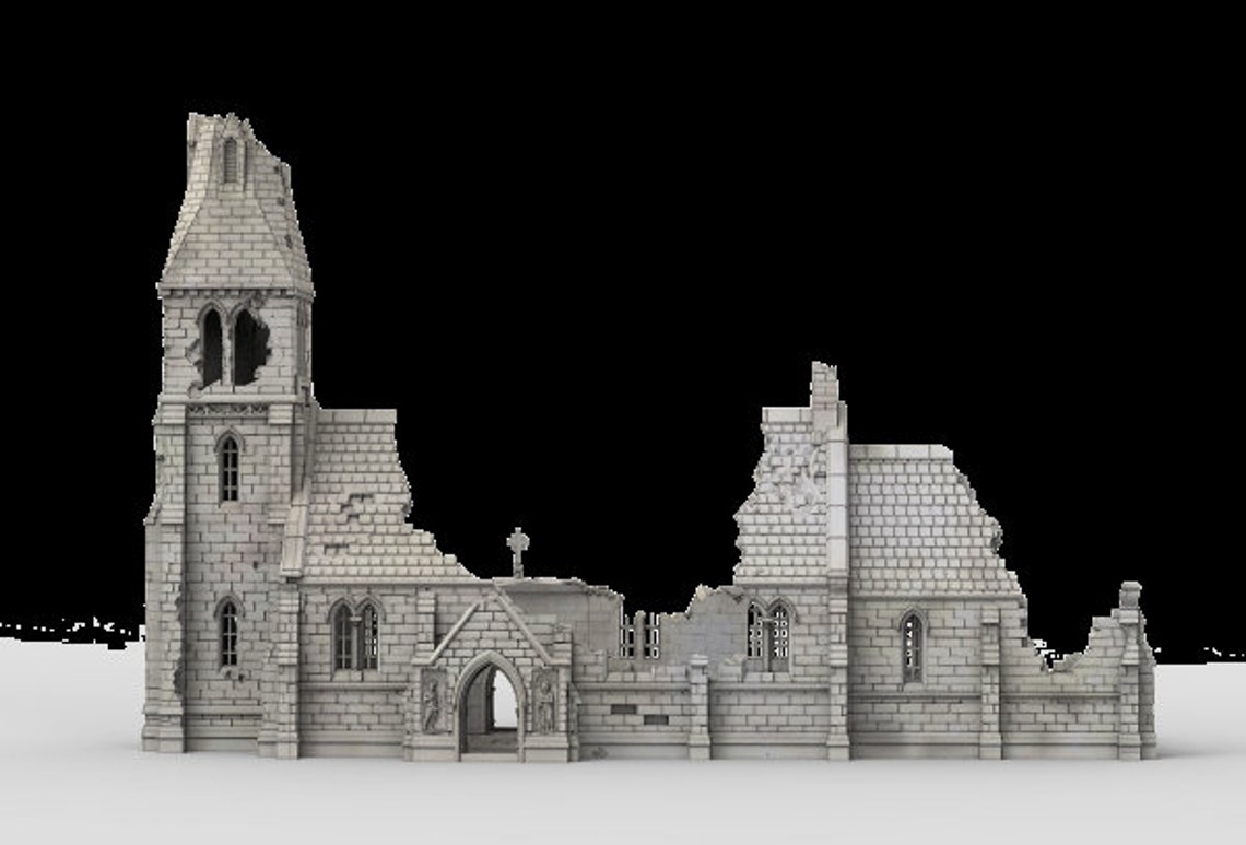 Dnd Medieval Church War Ruins Dungeons and Dragons Tabletop Scatter ...
