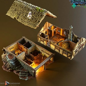 Dnd Grand Farmhouse Cottage Medieval Village Tabletop Terrain Torbridge ...