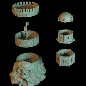 Dnd Skull Tower Dark Elf Evil Hellscape Necromancer Castle Dark Wizard ...