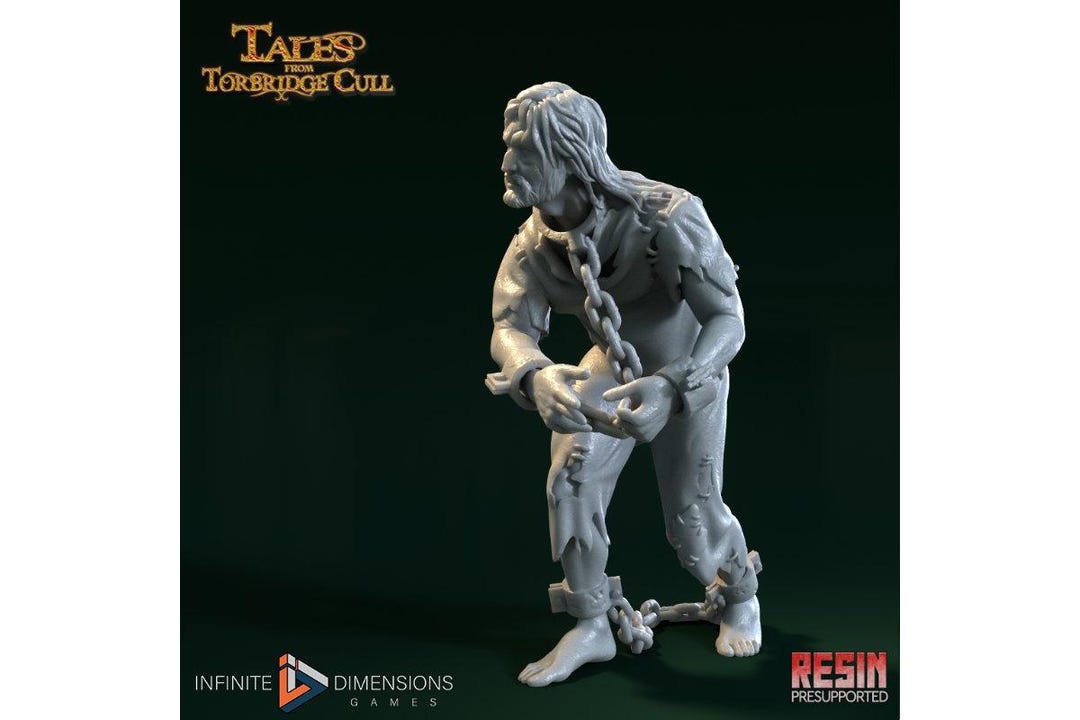 Dnd RESIN the Prisoner Male Man 28mm Miniature Medieval Townsfolk NPC ...