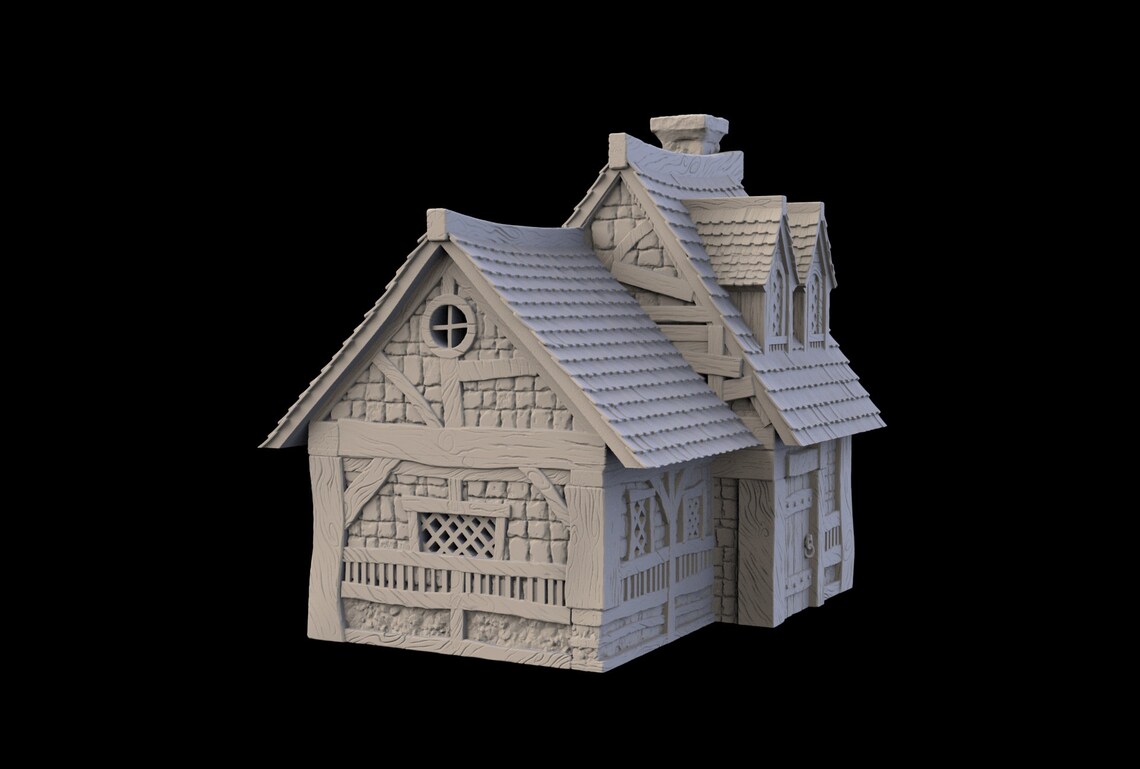 Dnd Medieval Cottage House Single Story Home V1 RPG D&D - Etsy