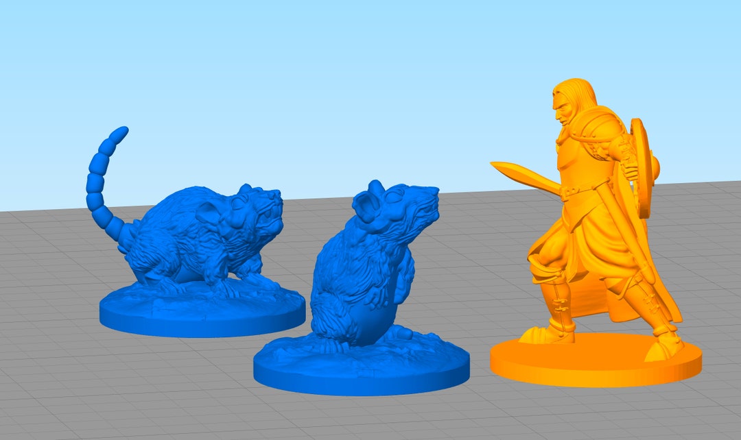 Dnd Giant Rats Set Dungeon Prison Scatter Terrain Wargaming Games RPG ...