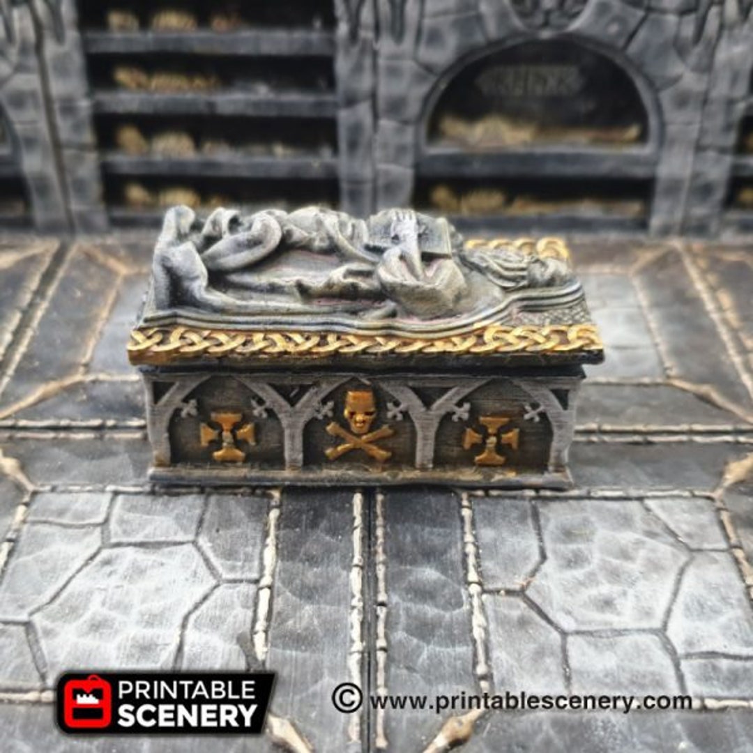 Dnd Wizard Sarcophagus Burial Tomb Rampage Fantasy Tabletop Scatter ...