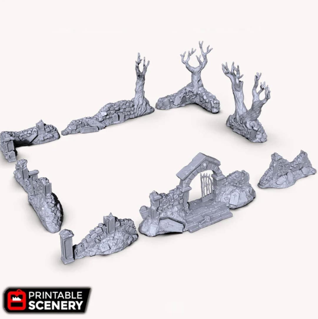 Dnd Hallowed Graveyard Walls Scene Fence Gate Cemetery Shadow Fey ...