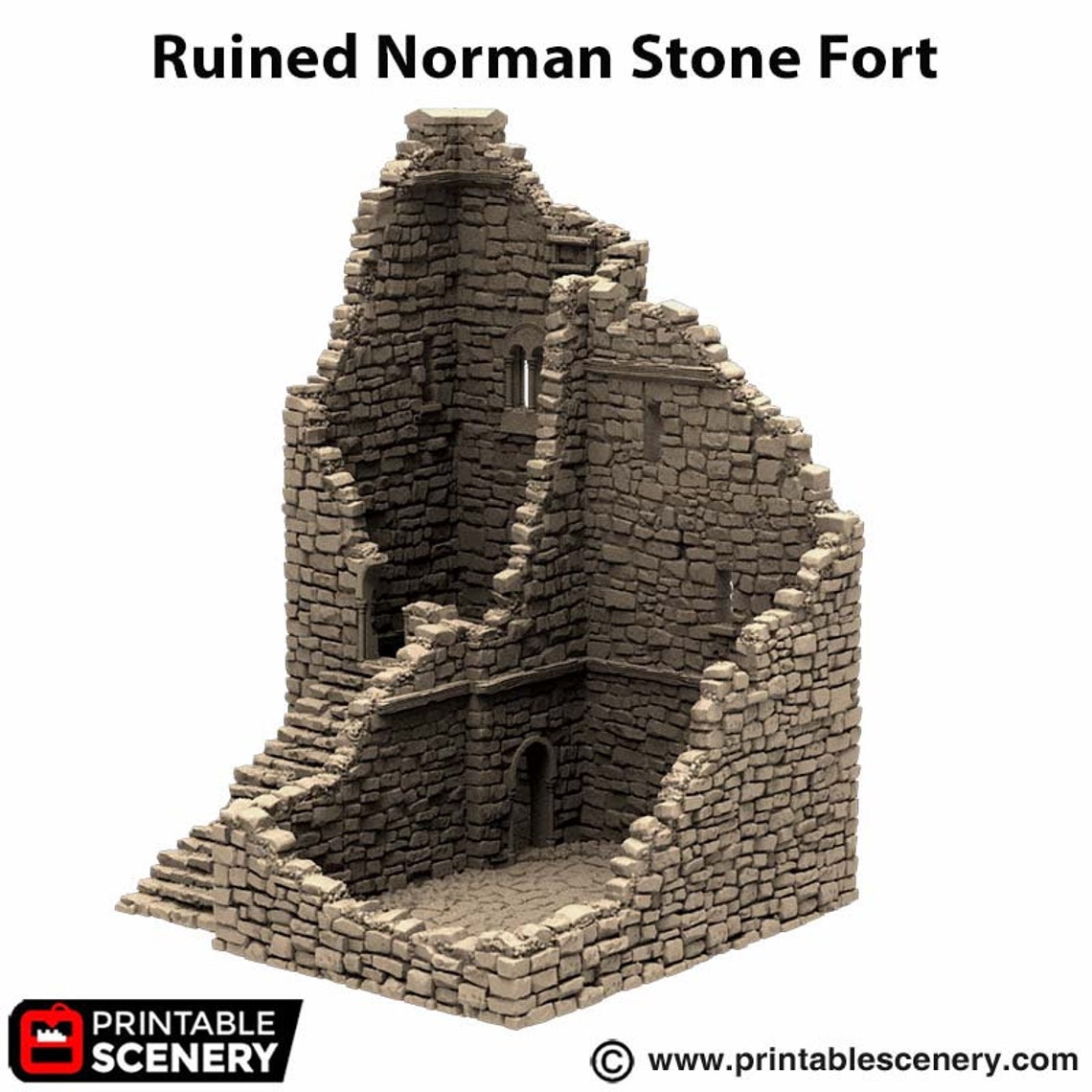 Dnd Norman Stone Fort Medieval Fortress Walls From King and Country ...